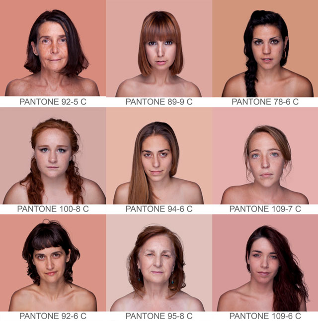 Design Free Thursday // "Humanæ" Pantone Skin Colour Palette. - Yellowtrace