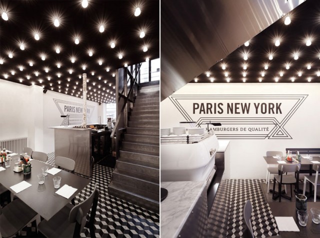 Paris New York Restaurant Design by CUT architectures, Paris.