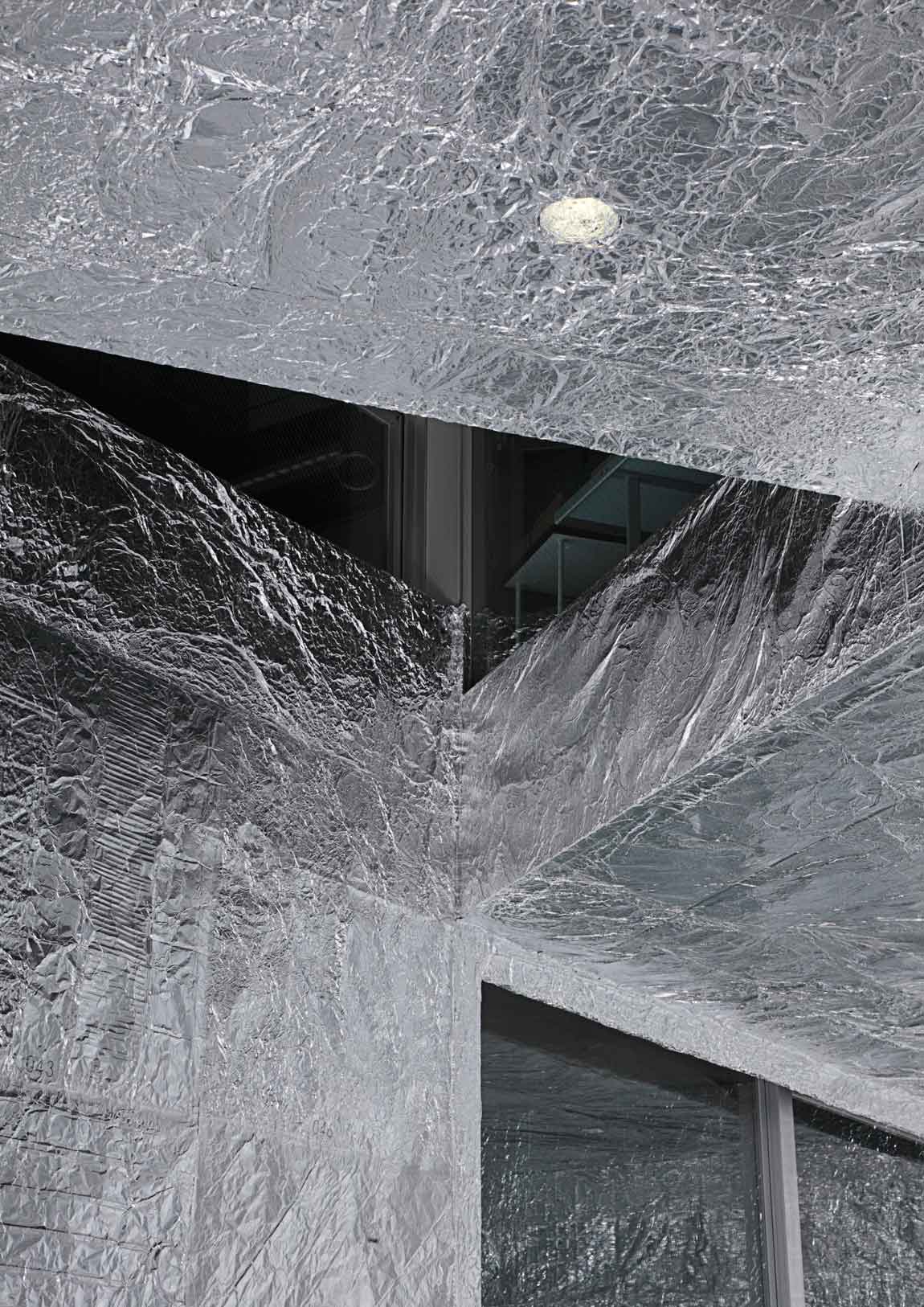 Gallery Interior Wrapped in Foil by NOSIGNER | Yellowtrace.