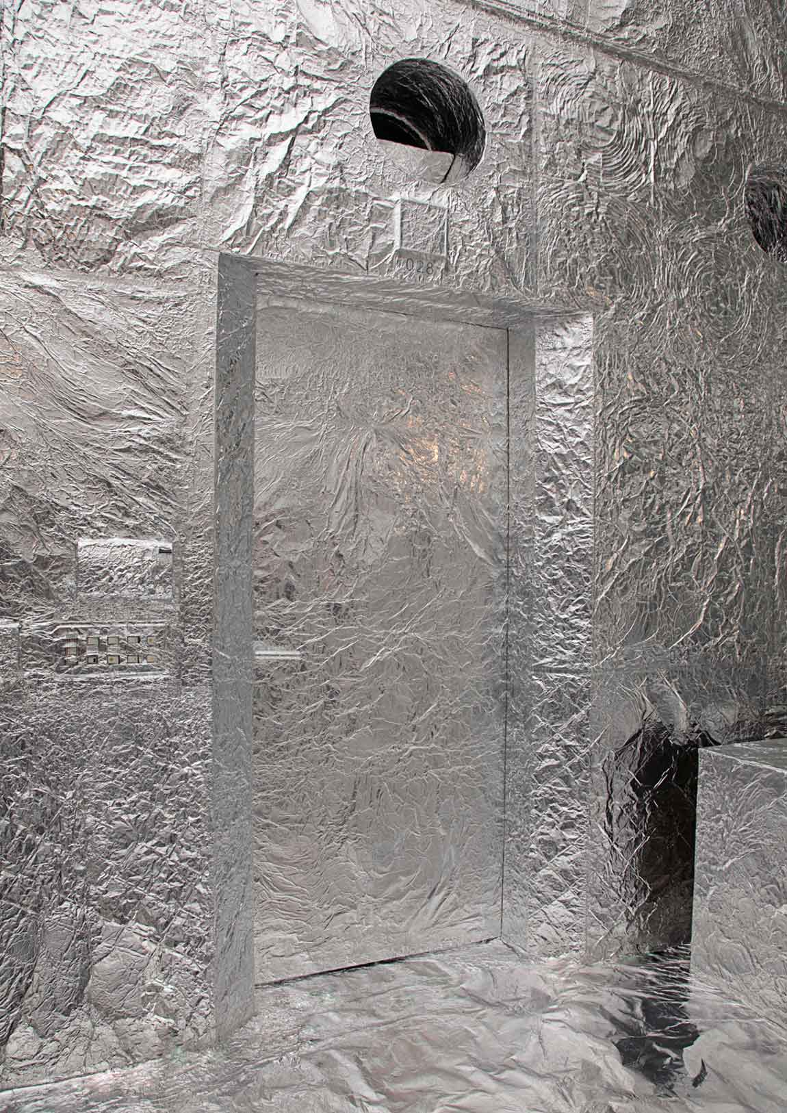 Gallery Interior Wrapped in Foil by NOSIGNER | Yellowtrace.