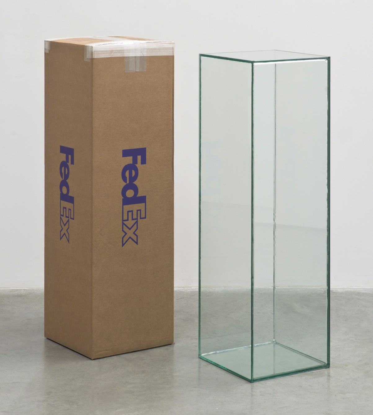 Walead Beshty Turns Shipped Glass Boxes Into Shattered Sculptures.
