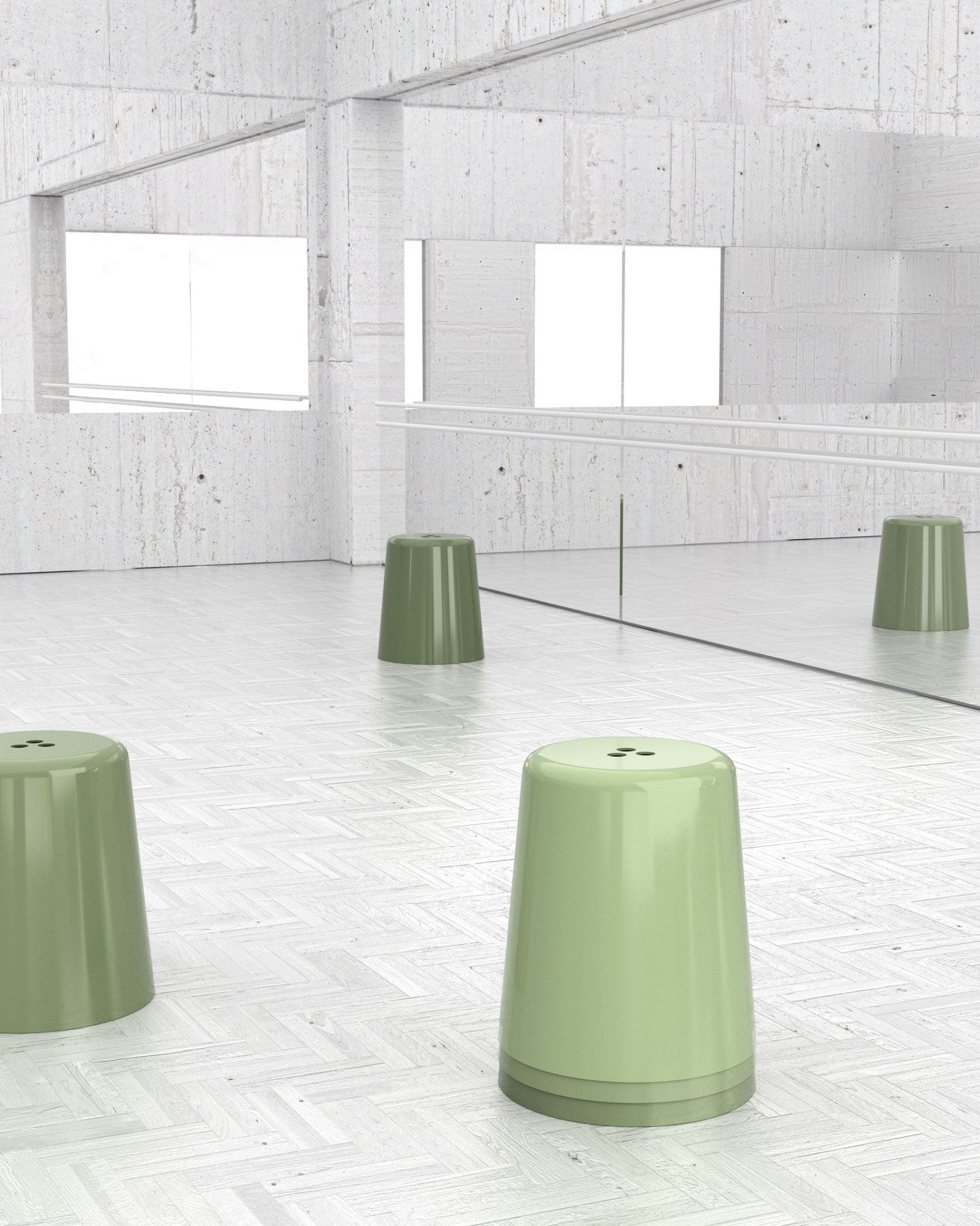 Thimble + 1/5 Thimble Stools by Dowel Jones | Yellowtrace