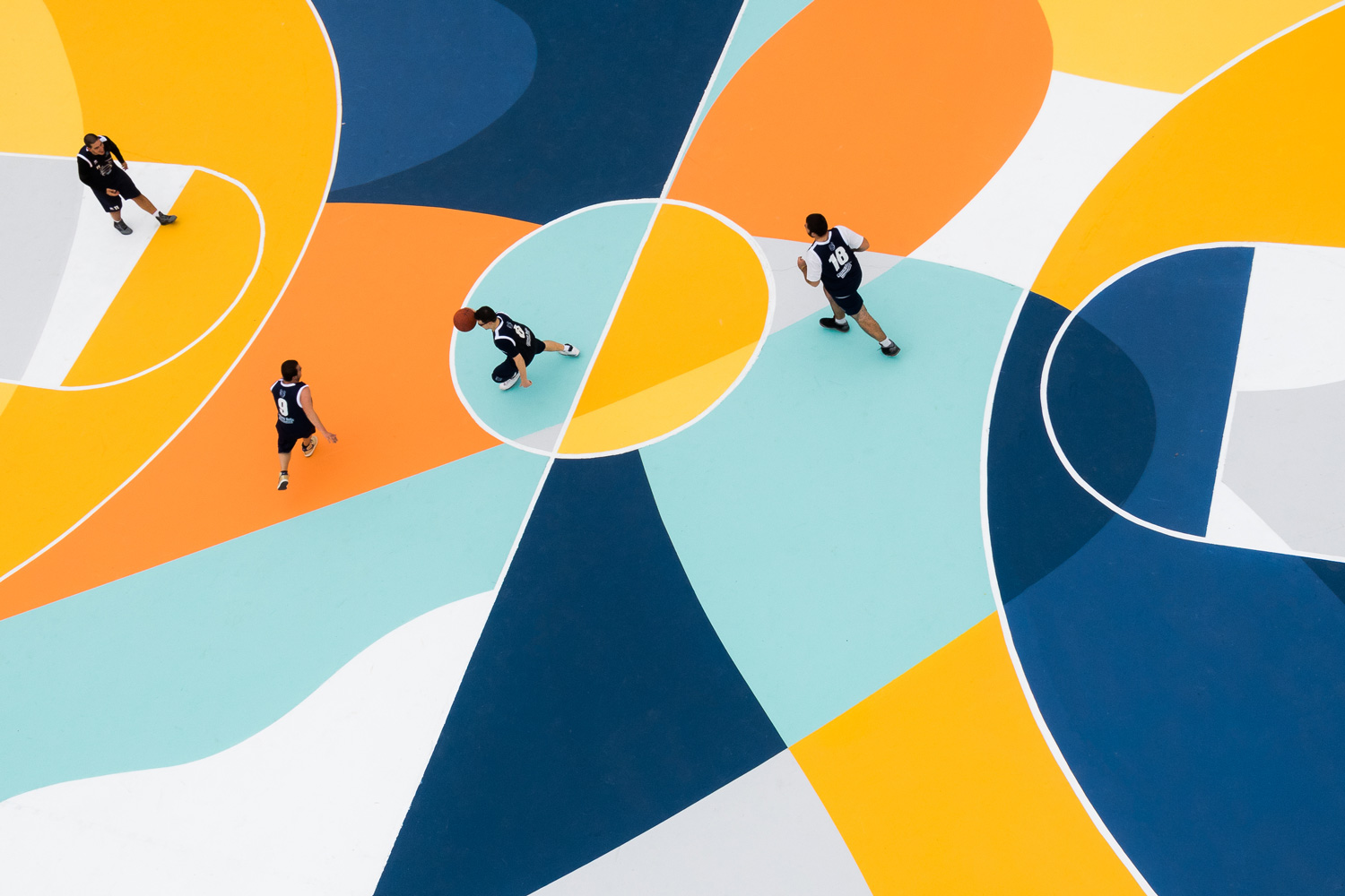Inspiring Multicoloured Basketball Court Installations | Yellowtrace