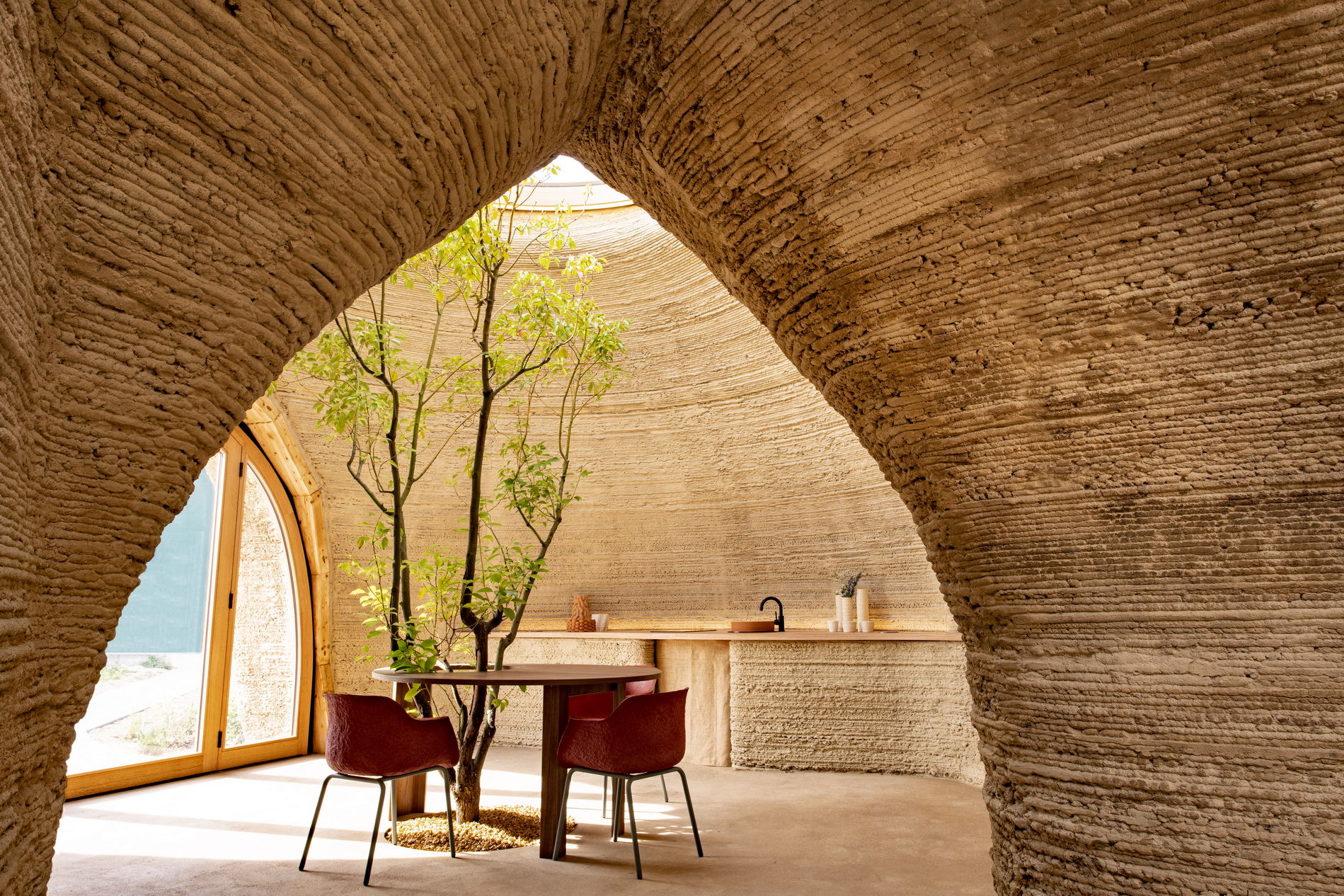 TECLA Completes First 3D Printed House Made of Raw Earth | Yellowtrace